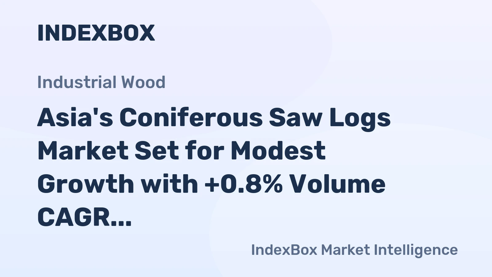 Asia's Coniferous Saw Logs Market Set for Modest Growth with +0.8% Volume CAGR Through 2035