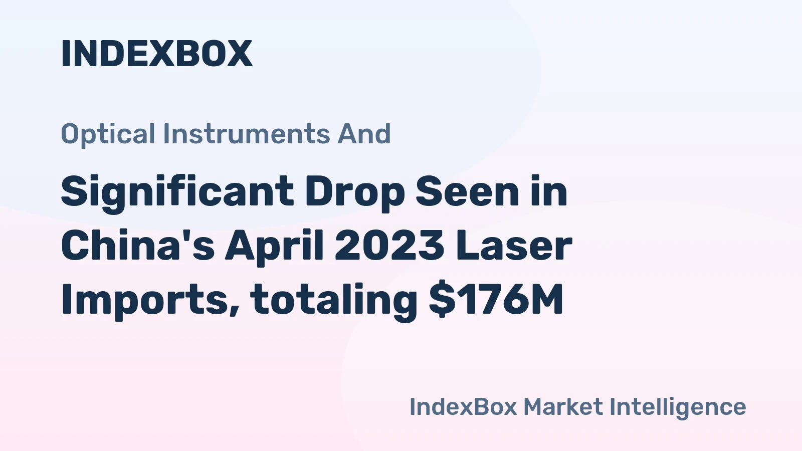 Significant Drop Seen in China's April 2023 Laser Imports, totaling $176M