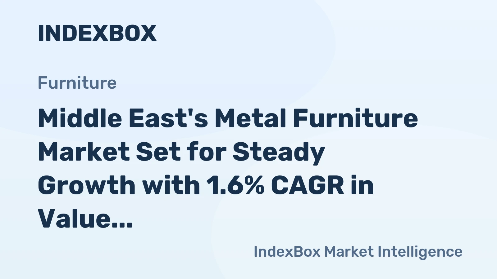 Middle East's Metal Furniture Market Set for Steady Growth with 1.6% CAGR in Value