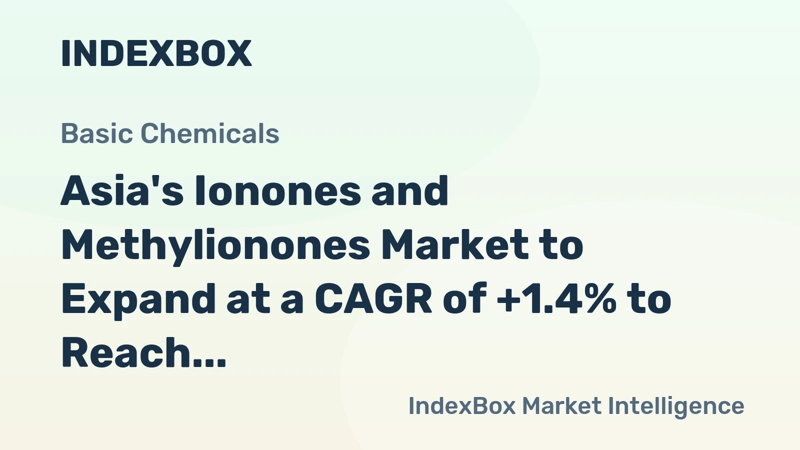 Asia's Ionones and Methylionones Market to Expand at a CAGR of +1.4% to Reach $58M by 2035