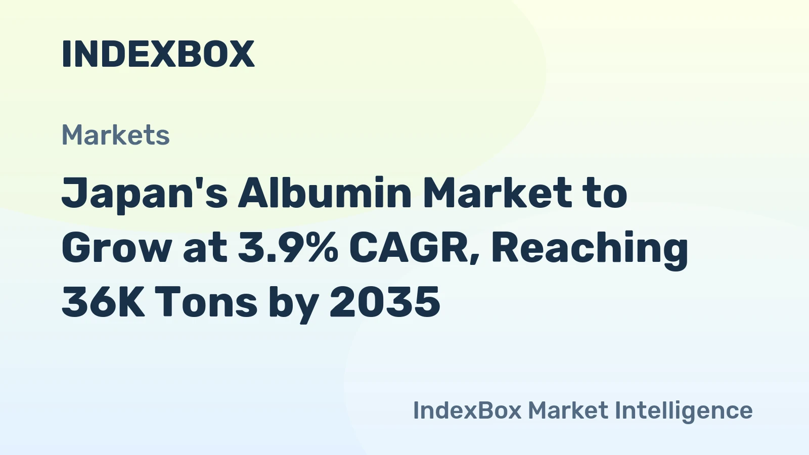 Japan's Albumin Market to Grow at 3.9% CAGR, Reaching 36K Tons by 2035