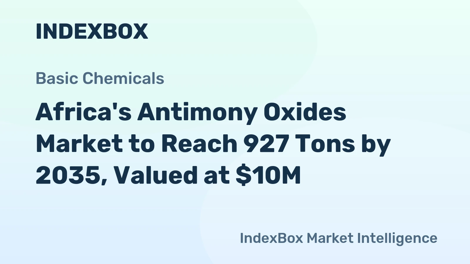 Africa's Antimony Oxides Market to Reach 927 Tons by 2035, Valued at $10M
