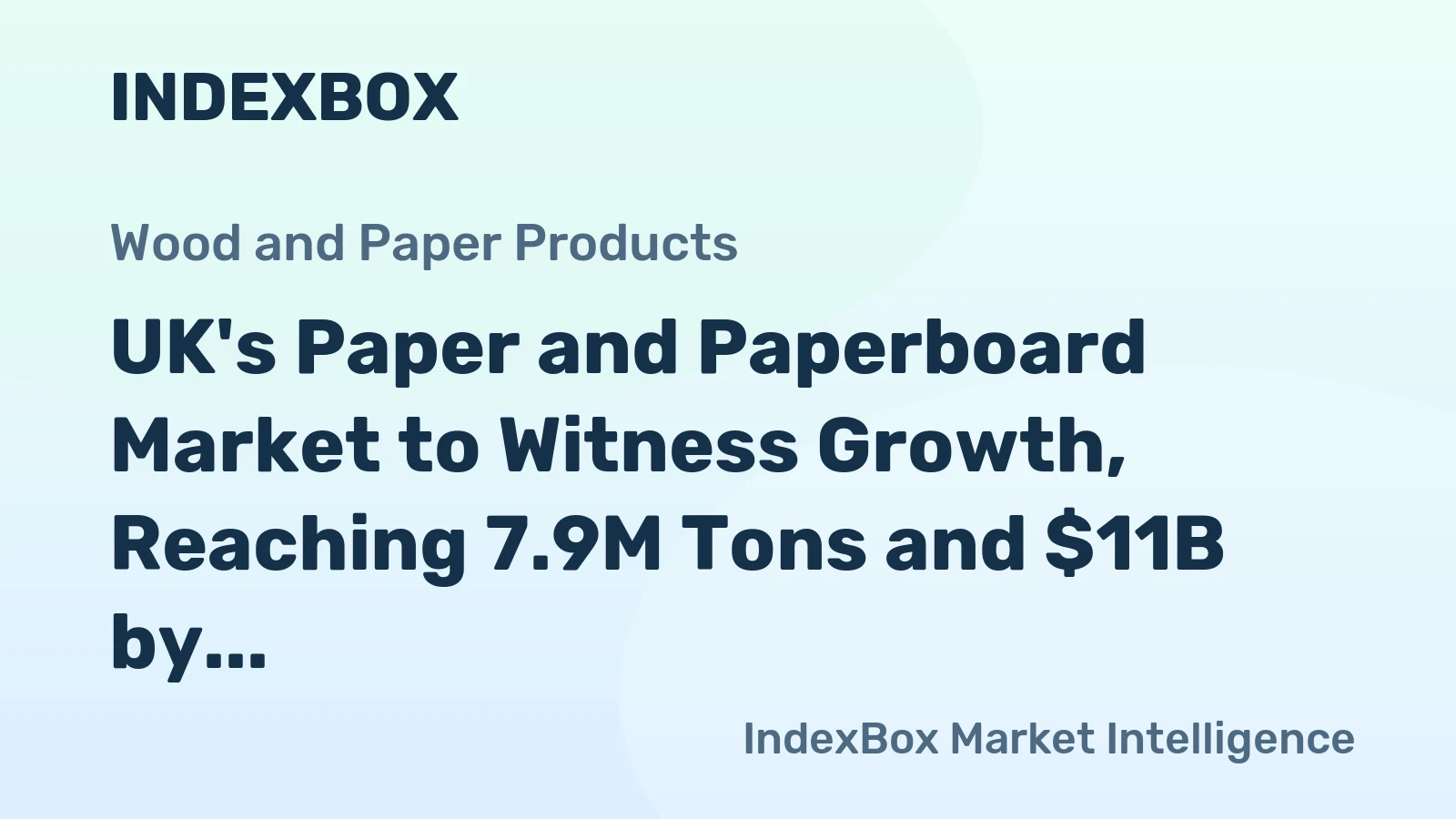 UK's Paper and Paperboard Market to Witness Growth, Reaching 7.9M Tons and $11B by 2035