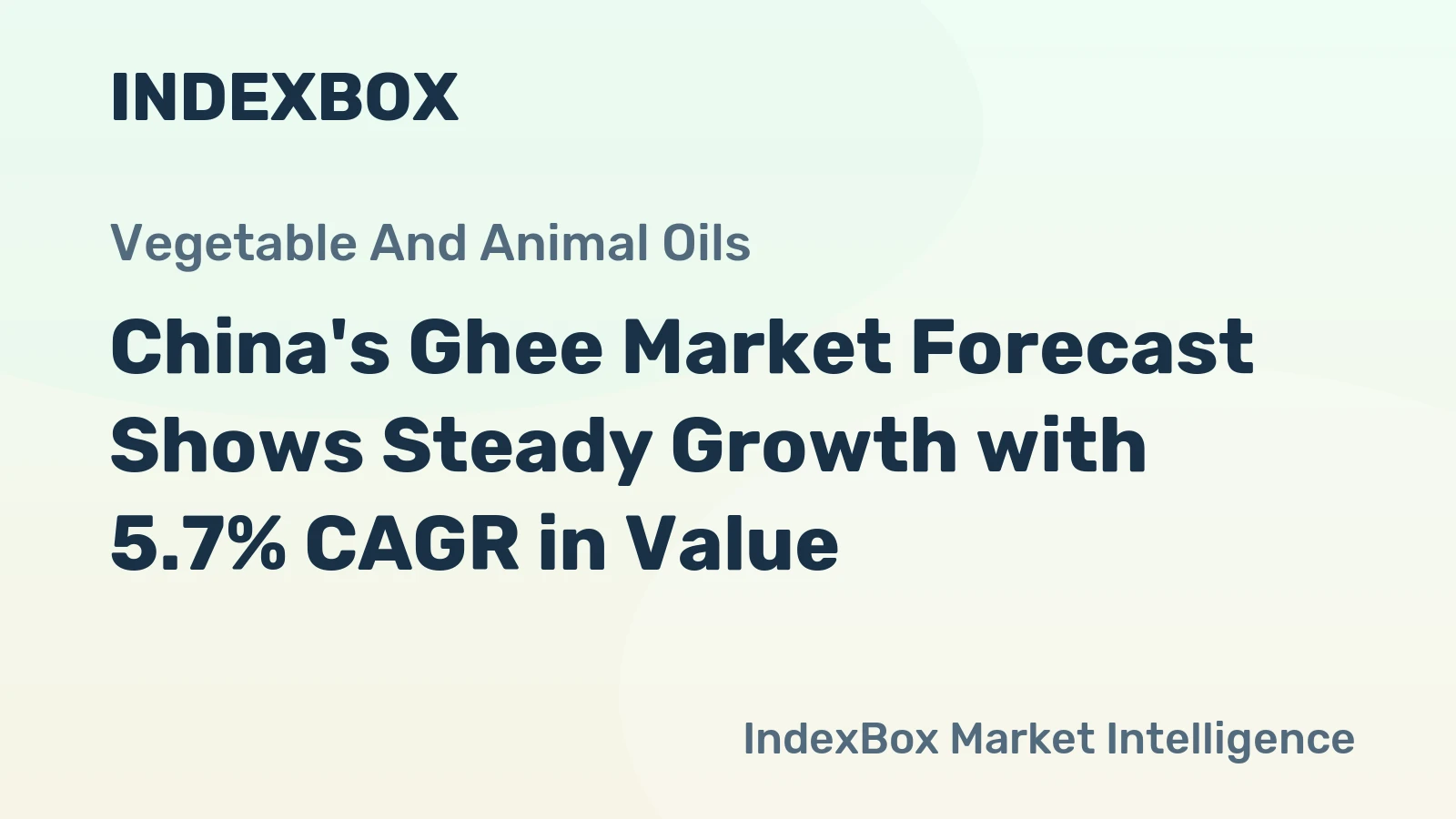 China's Ghee Market Forecast Shows Steady Growth with 5.7% CAGR in Value