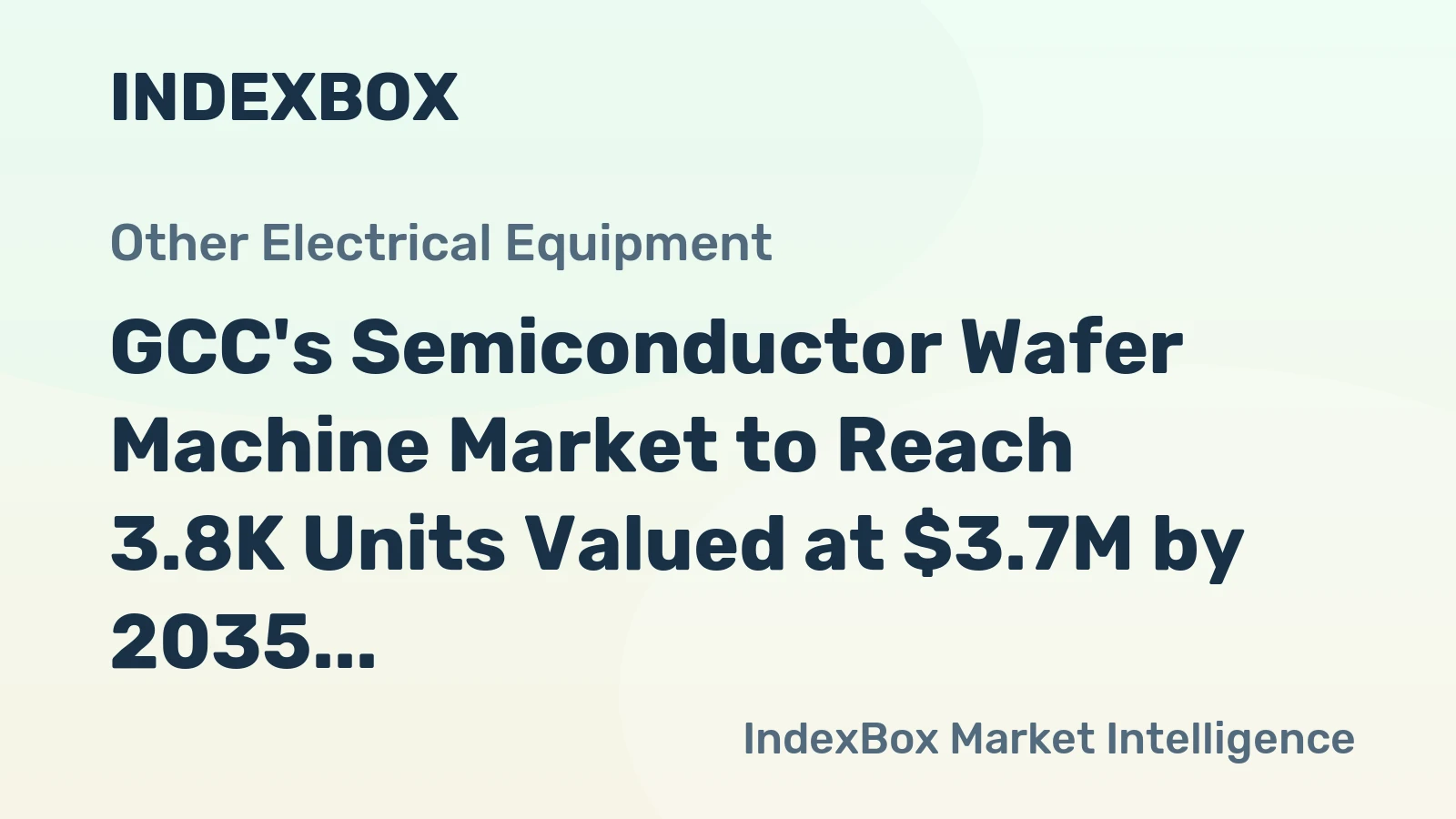GCC's Semiconductor Wafer Machine Market to Reach 3.8K Units Valued at $3.7M by 2035