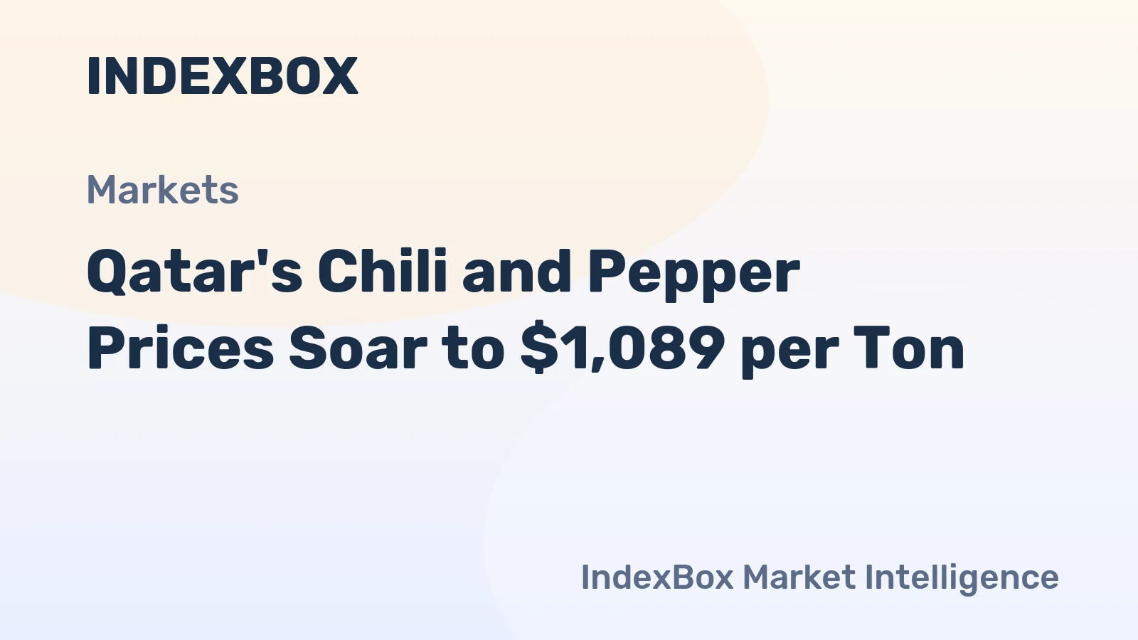 Qatar's Chili and Pepper Prices Soar to $1,089 per Ton