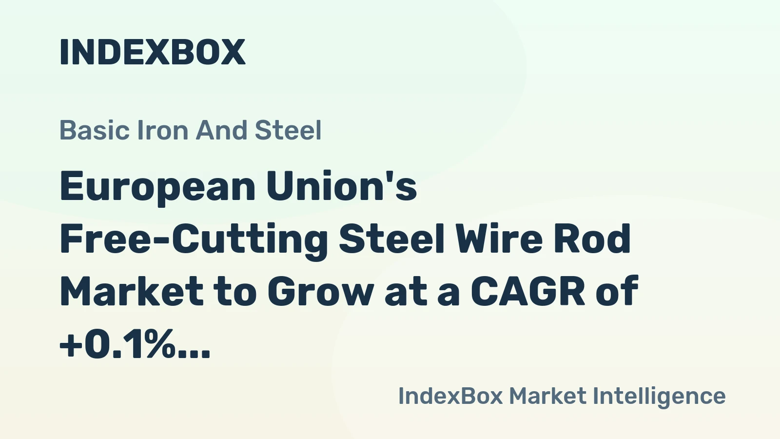 European Union's Free-Cutting Steel Wire Rod Market to Grow at a CAGR of +0.1% until 2035