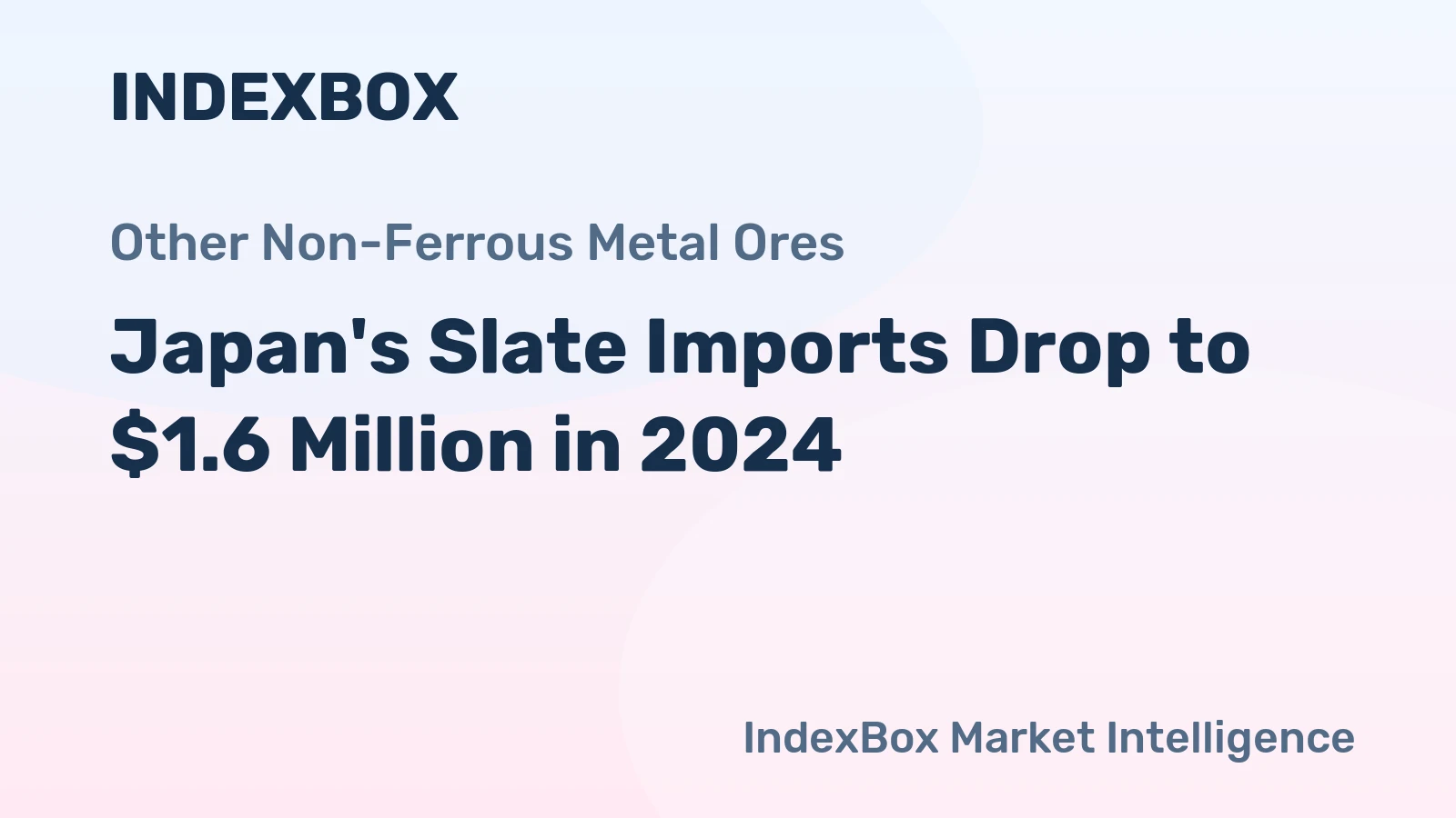 Japan's Slate Imports Drop to $1.6 Million in 2024