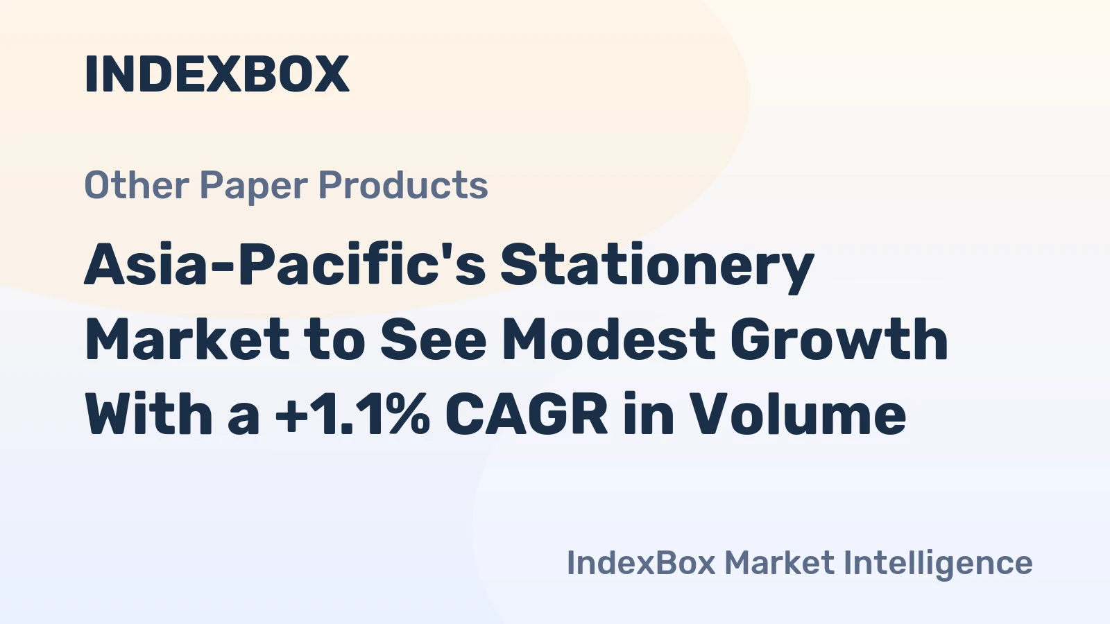Asia-Pacific's Stationery Market to See Modest Growth With a +1.1% CAGR in Volume