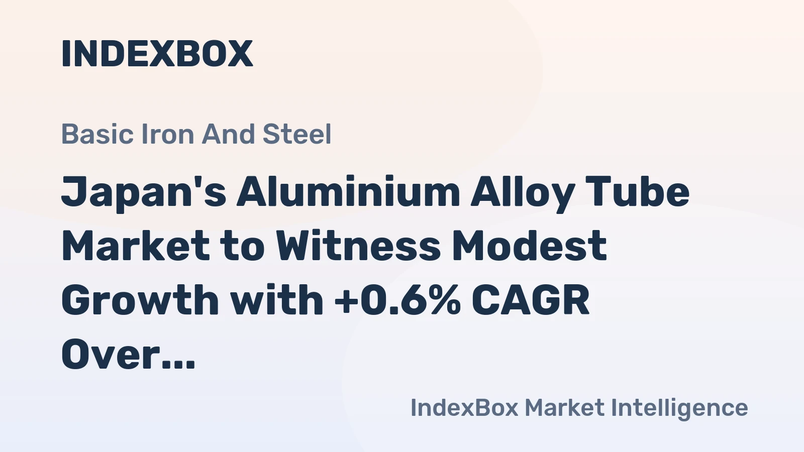 Japan's Aluminium Alloy Tube Market to Witness Modest Growth with +0.6% CAGR Over Next Decade