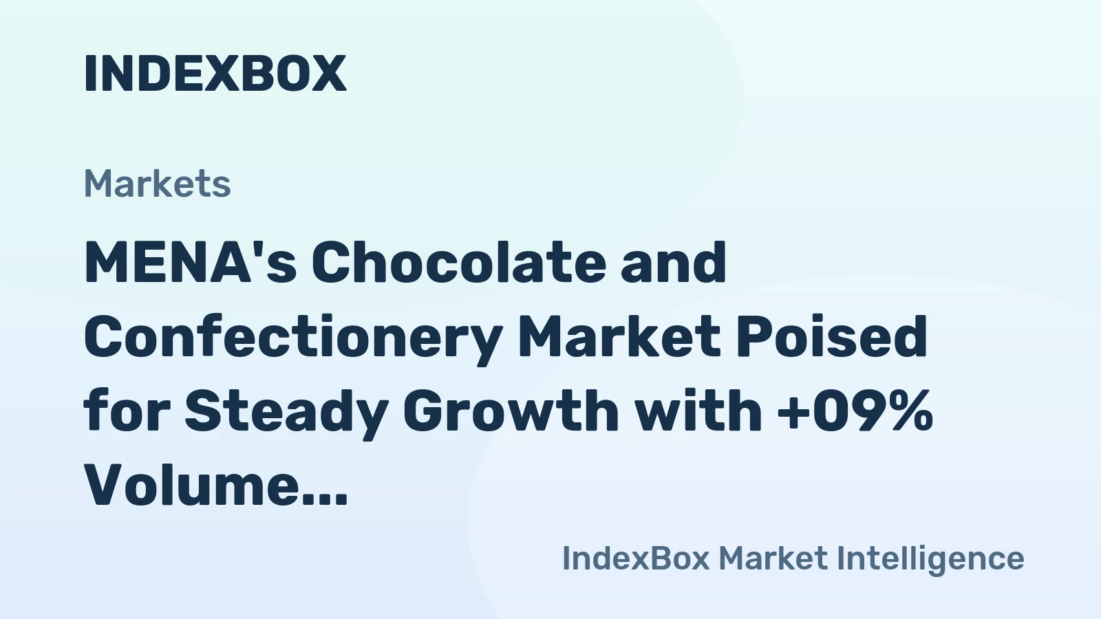 MENA's Chocolate and Confectionery Market Poised for Steady Growth with +09% Volume CAGR Through 2035