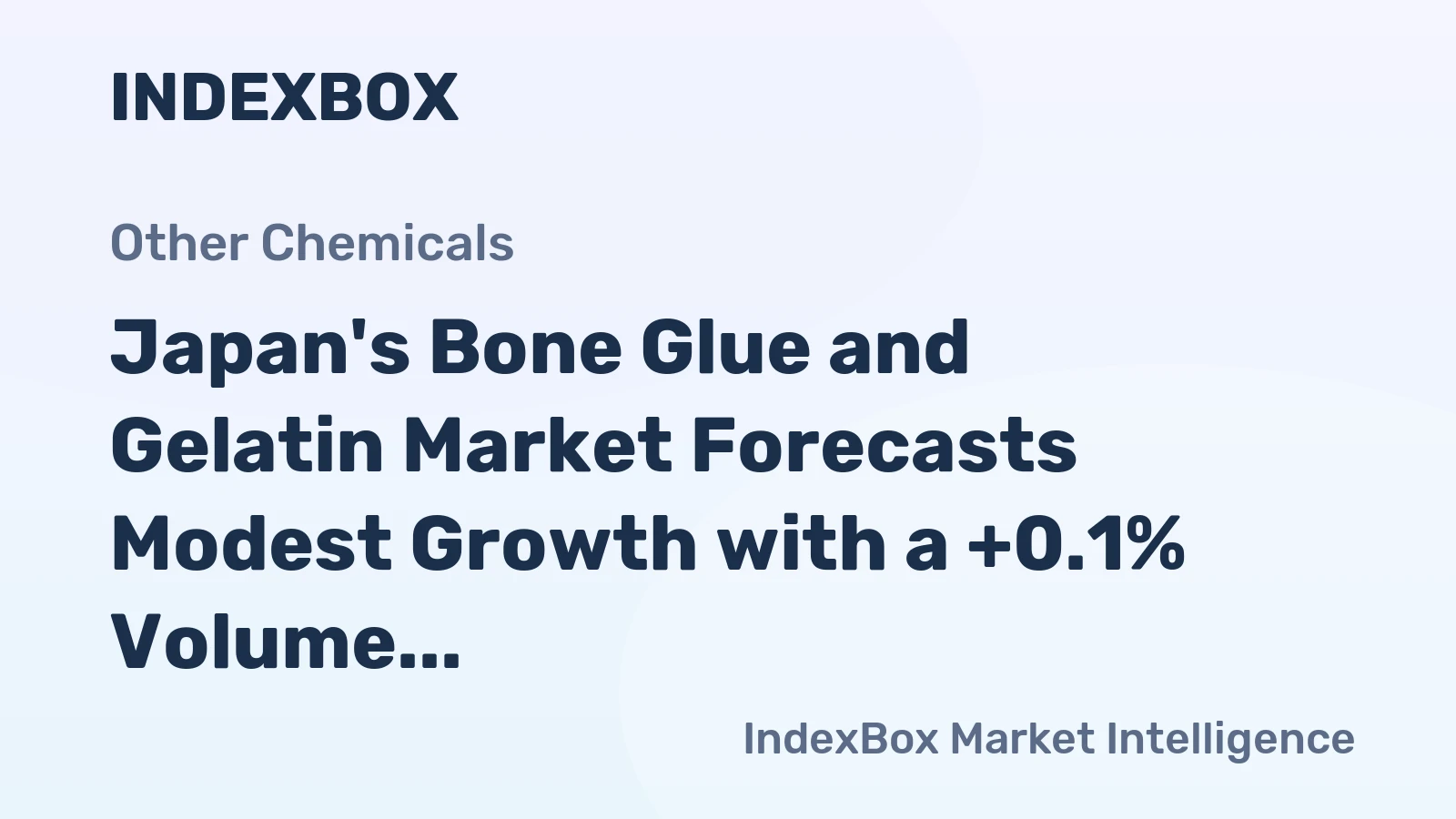 Japan's Bone Glue and Gelatin Market Forecasts Modest Growth with a +0.1% Volume CAGR Through 2035
