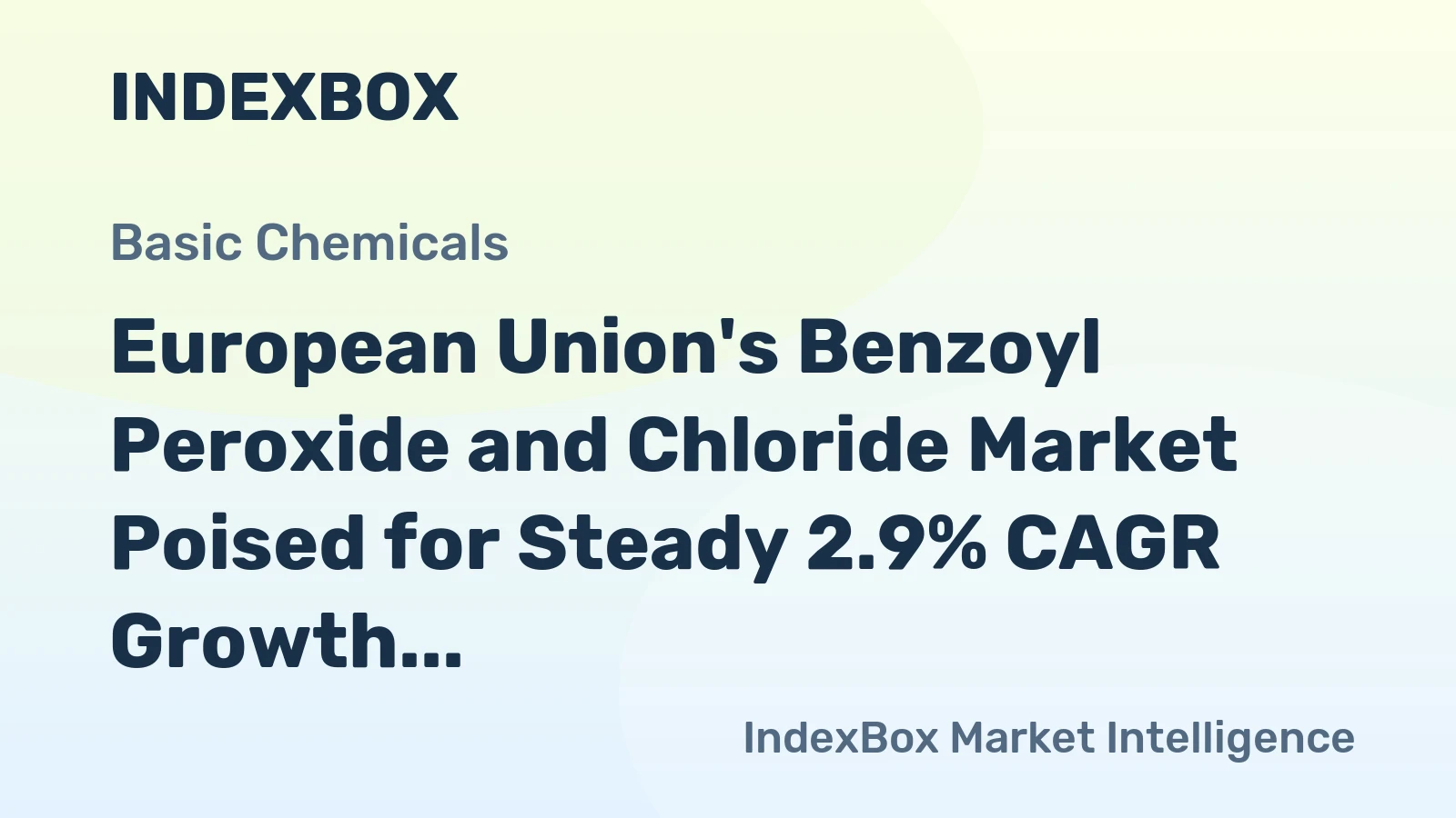 European Union's Benzoyl Peroxide and Chloride Market Poised for Steady 2.9% CAGR Growth Through 2035