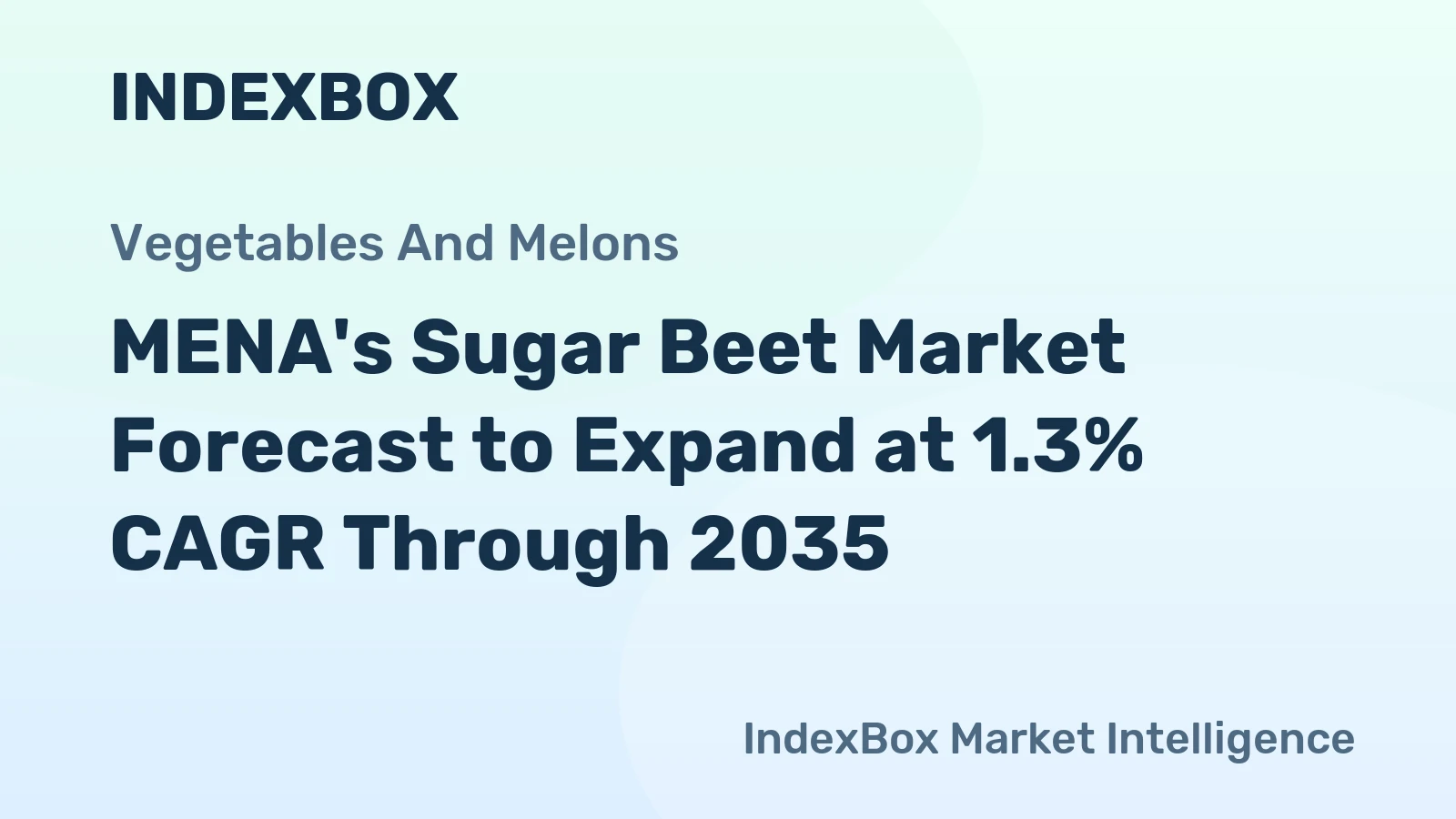 MENA's Sugar Beet Market Forecast to Expand at 1.3% CAGR Through 2035
