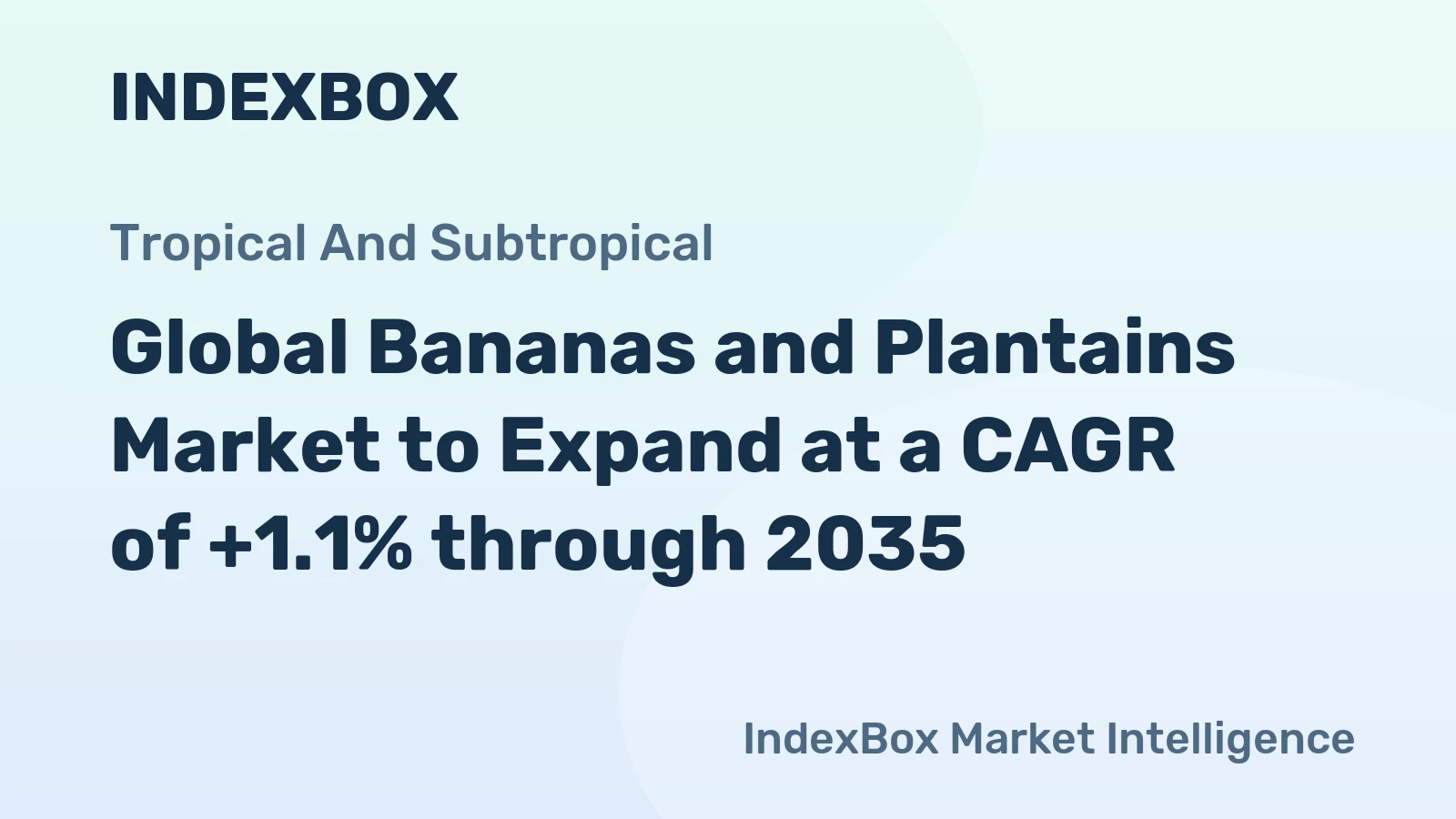 Global Bananas and Plantains Market to Expand at a CAGR of +1.1% through 2035