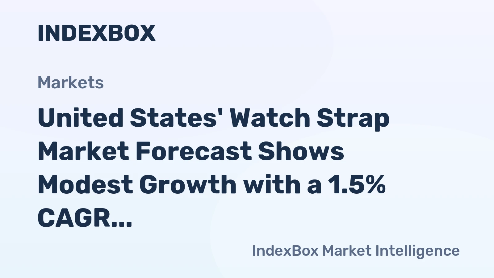 United States' Watch Strap Market Forecast Shows Modest Growth with a 1.5% CAGR Through 2035