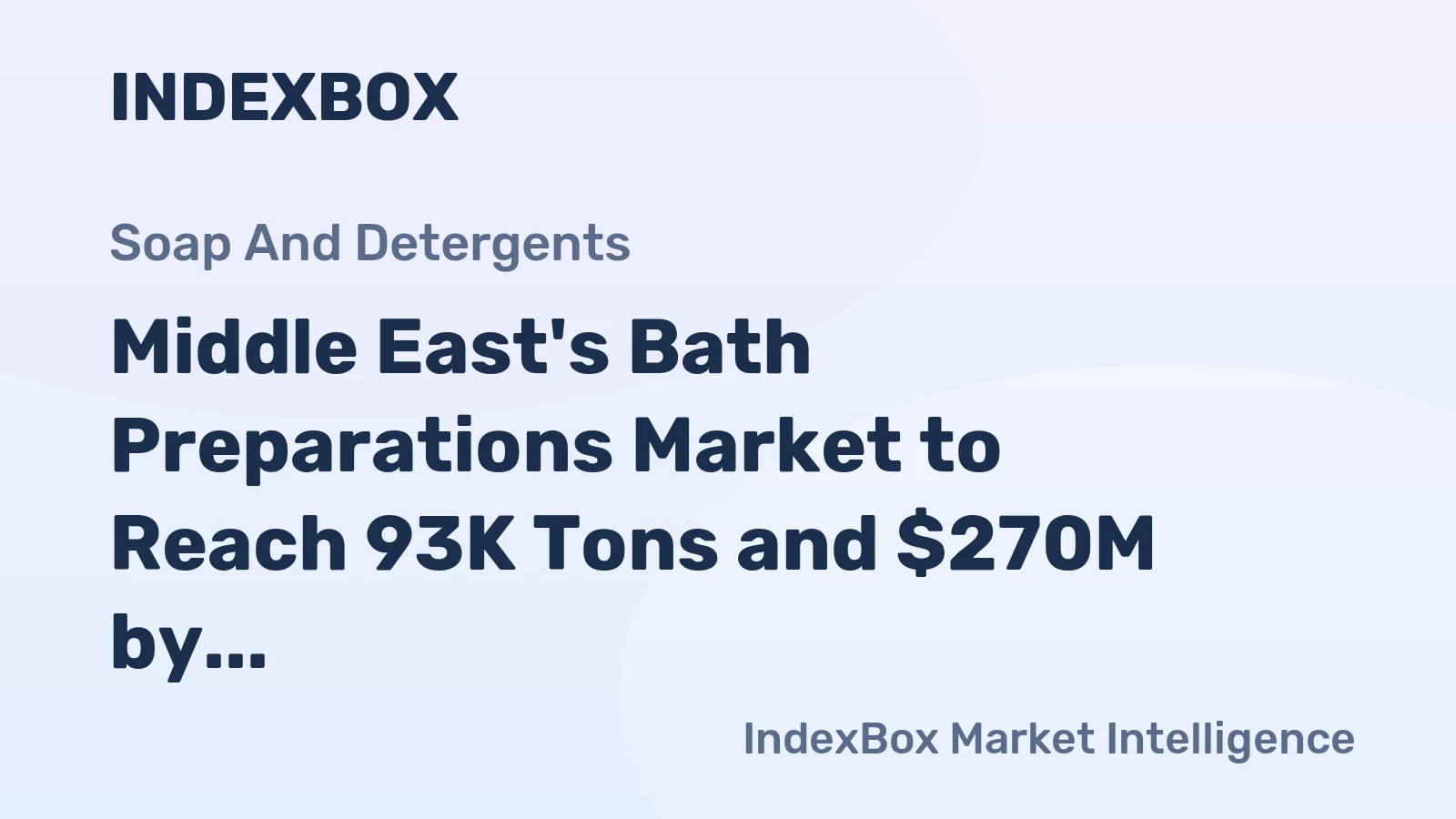 Middle East's Bath Preparations Market to Reach 93K Tons and $270M by 2035 Amid Slowing Growth