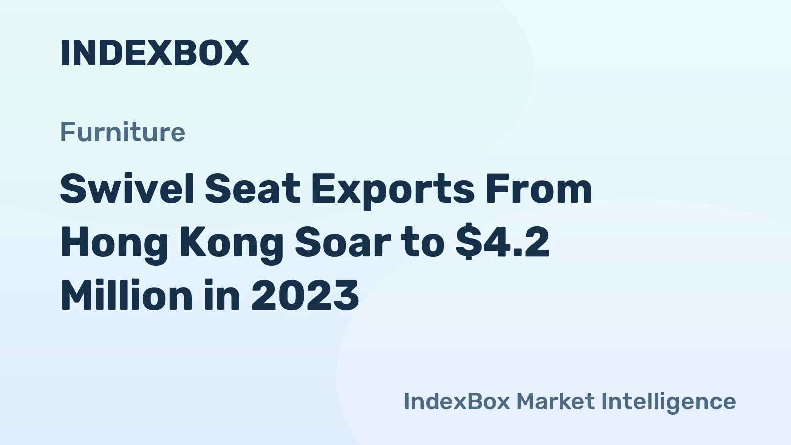 Swivel Seat Exports From Hong Kong Soar to $4.2 Million in 2023