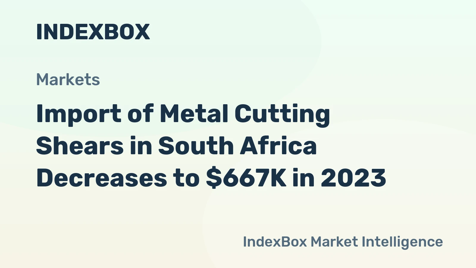 Import of Metal Cutting Shears in South Africa Decreases to $667K in 2023