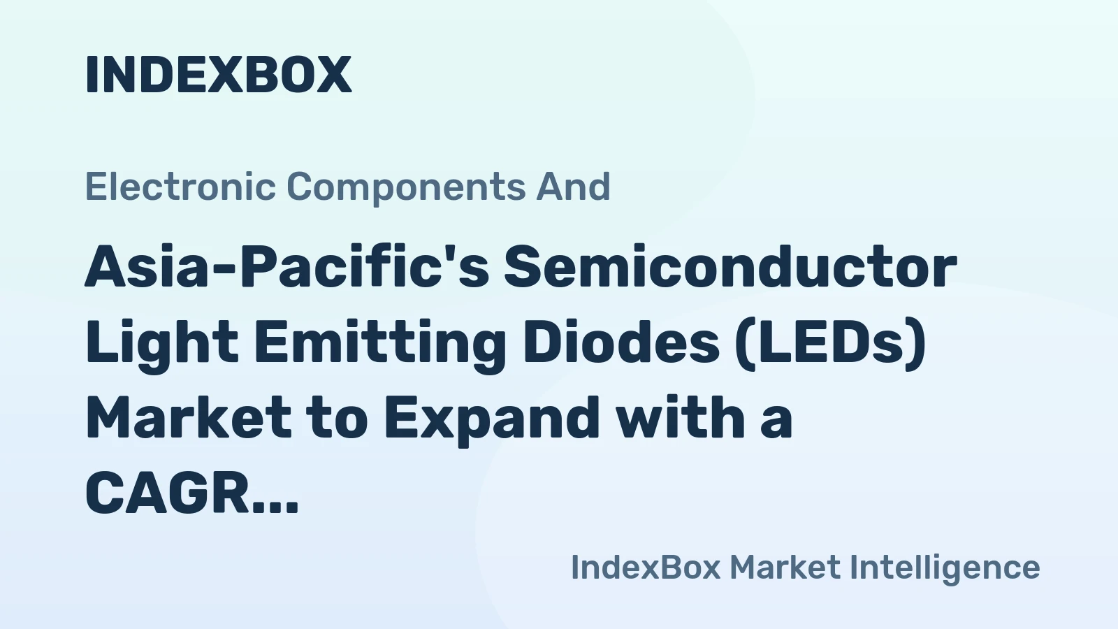 Asia-Pacific's Semiconductor Light Emitting Diodes (LEDs) Market to Expand with a CAGR of +1.7% from 2024 to 2035