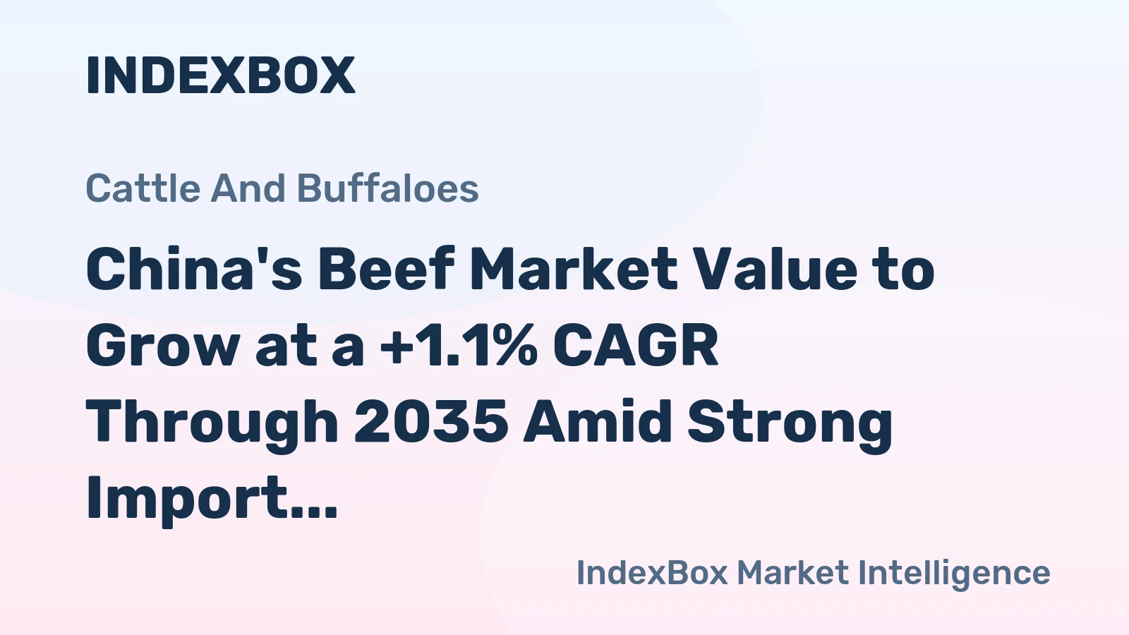 China's Beef Market Value to Grow at a +1.1% CAGR Through 2035 Amid Strong Import Reliance