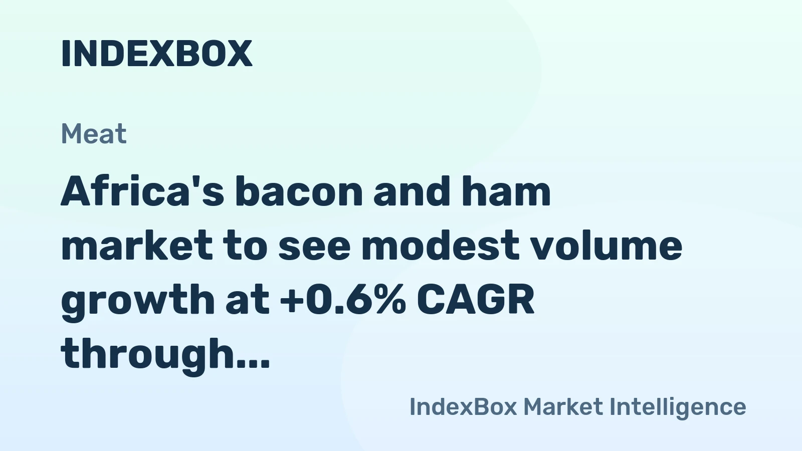 Africa's bacon and ham market to see modest volume growth at +0.6% CAGR through 2035, driven by rising demand, while value is expected to contract slightly at a -0.4% CAGR.