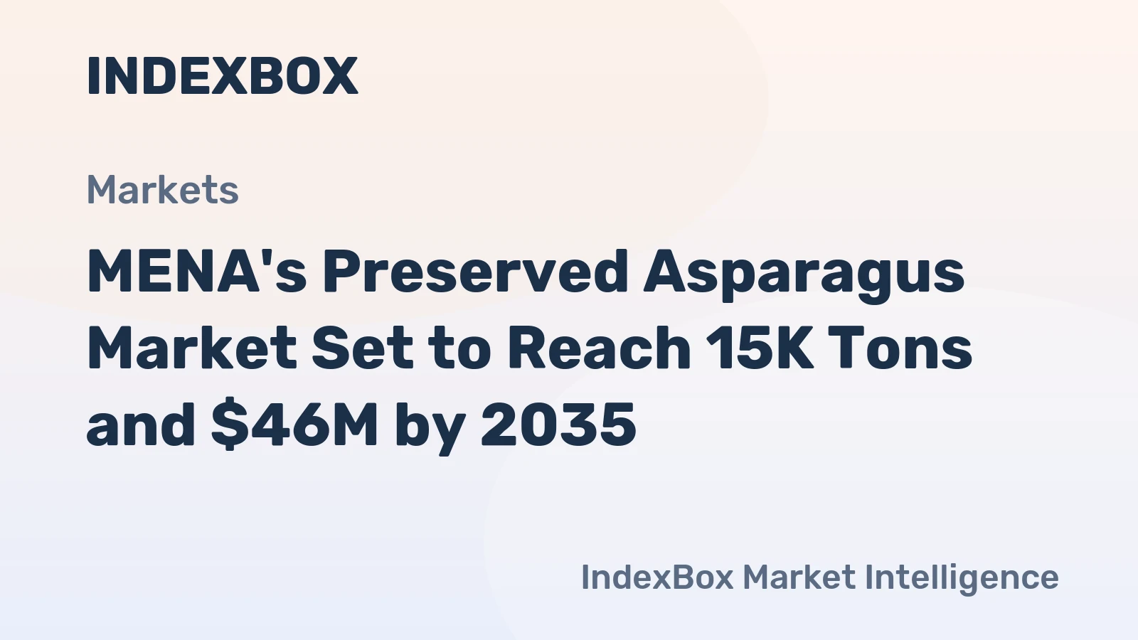 MENA's Preserved Asparagus Market Set to Reach 15K Tons and $46M by 2035