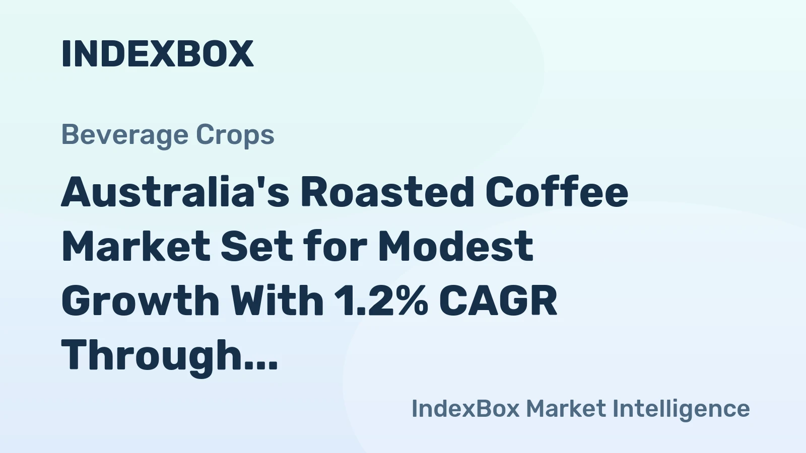 Australia's Roasted Coffee Market Set for Modest Growth With 1.2% CAGR Through 2035