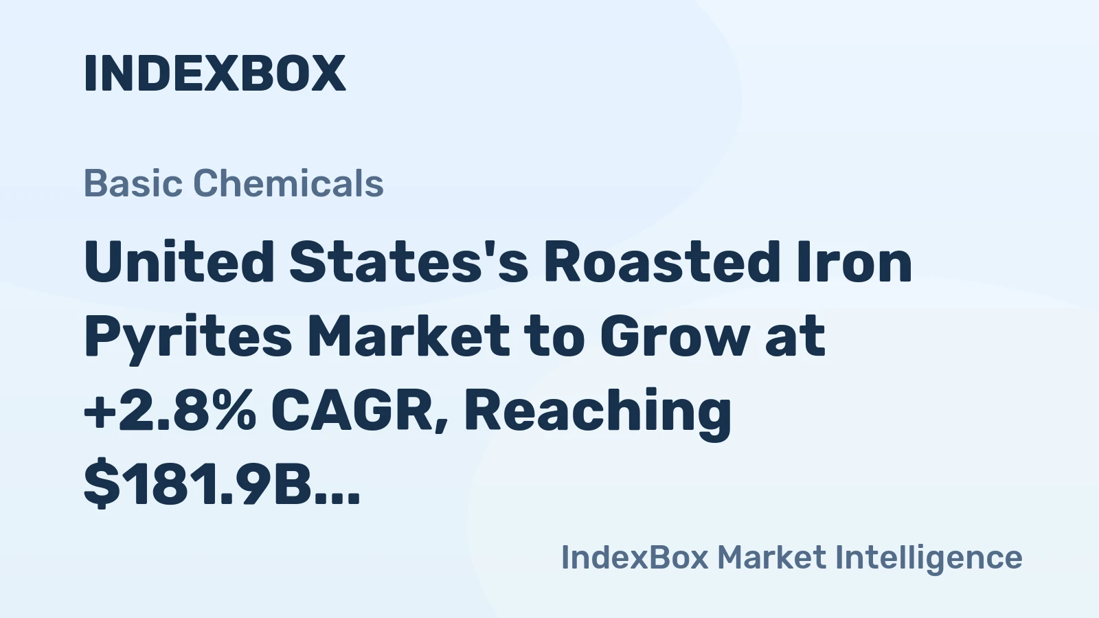 United States's Roasted Iron Pyrites Market to Grow at +2.8% CAGR, Reaching $181.9B by 2035