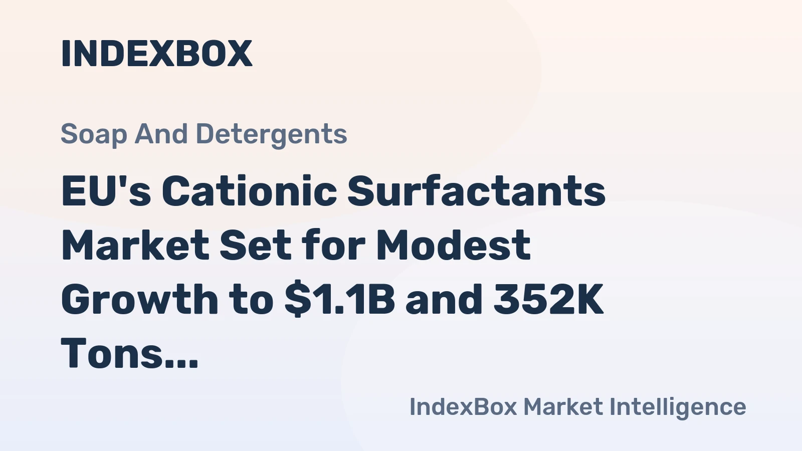 EU's Cationic Surfactants Market Set for Modest Growth to $1.1B and 352K Tons by 2035