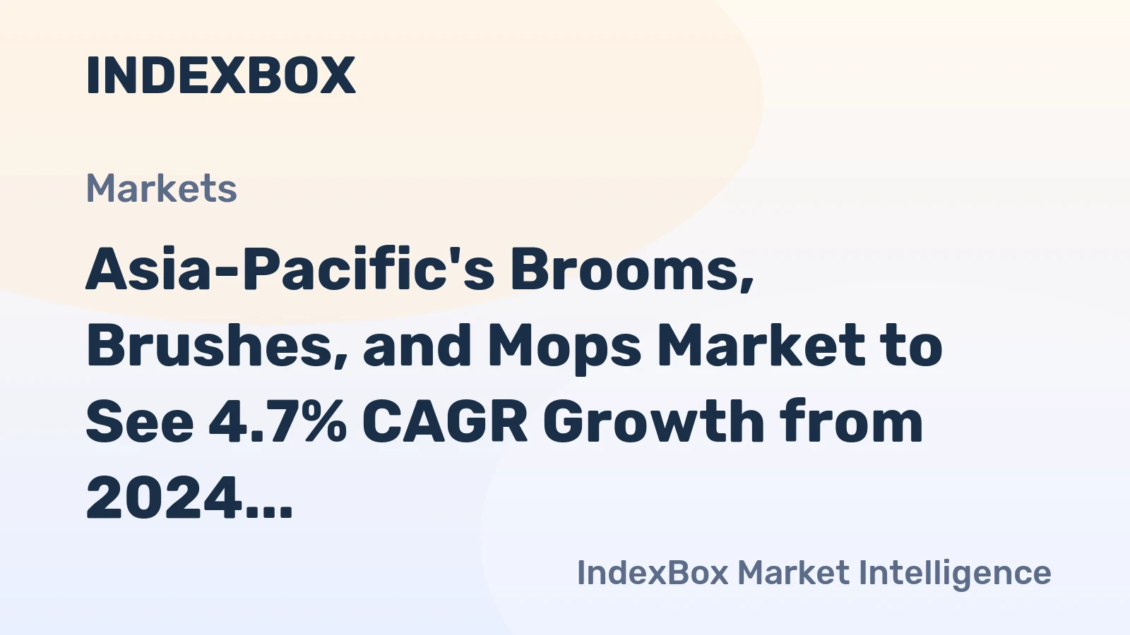 Asia-Pacific's Brooms, Brushes, and Mops Market to See 4.7% CAGR Growth from 2024 to 2035