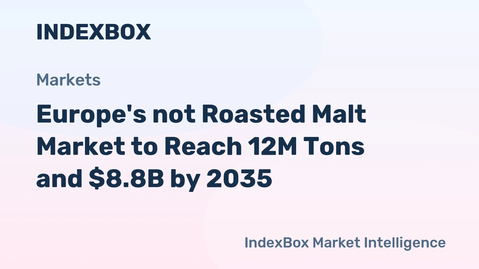 Europe's not Roasted Malt Market to Reach 12M Tons and $8.8B by 2035