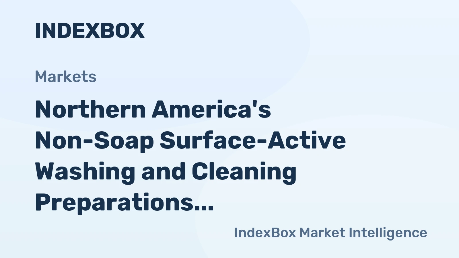 Northern America's Non-Soap Surface-Active Washing and Cleaning Preparations Market to Grow at a CAGR of +1.7% from 2024 to 2035