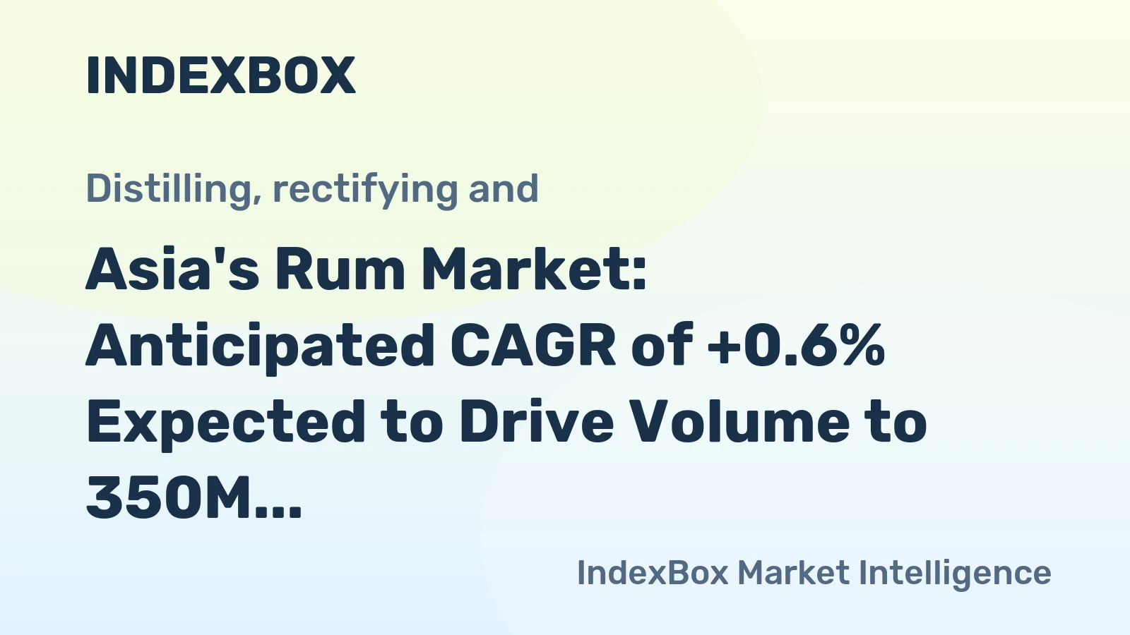 Asia's Rum Market: Anticipated CAGR of +0.6% Expected to Drive Volume to 350M Litres by 2035