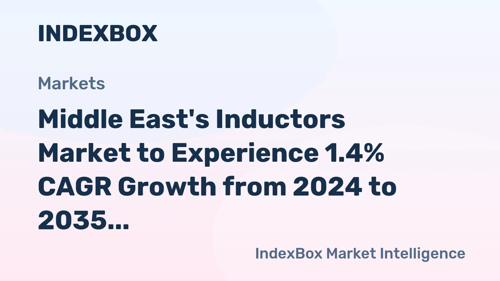 Middle East's Inductors Market to Experience 1.4% CAGR Growth from 2024 to 2035, Reaching 3.3B Units