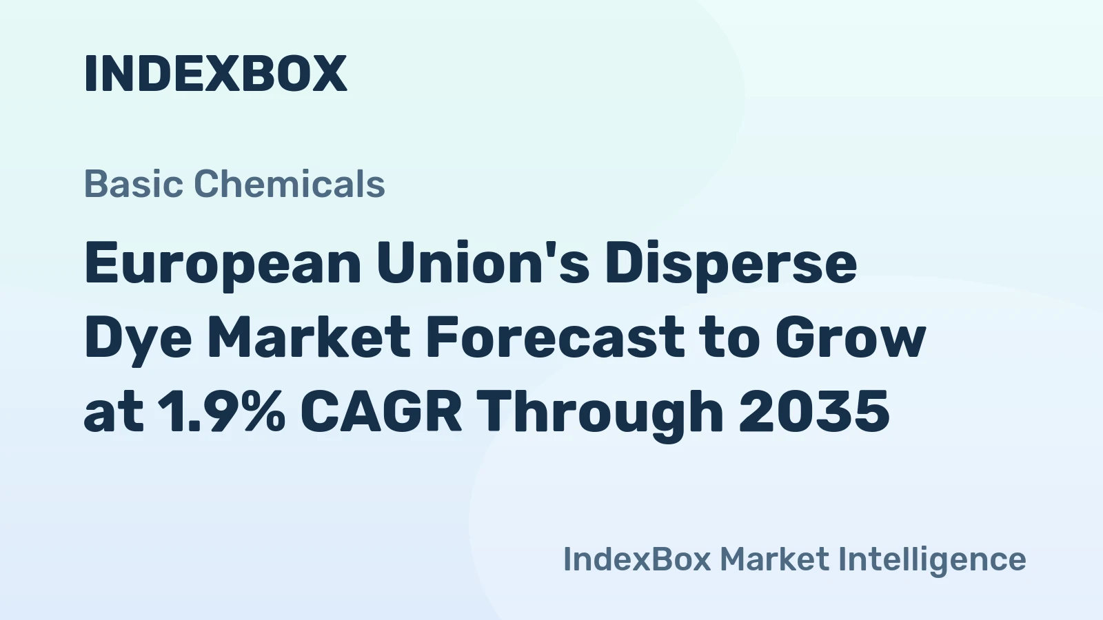 European Union's Disperse Dye Market Forecast to Grow at 1.9% CAGR Through 2035