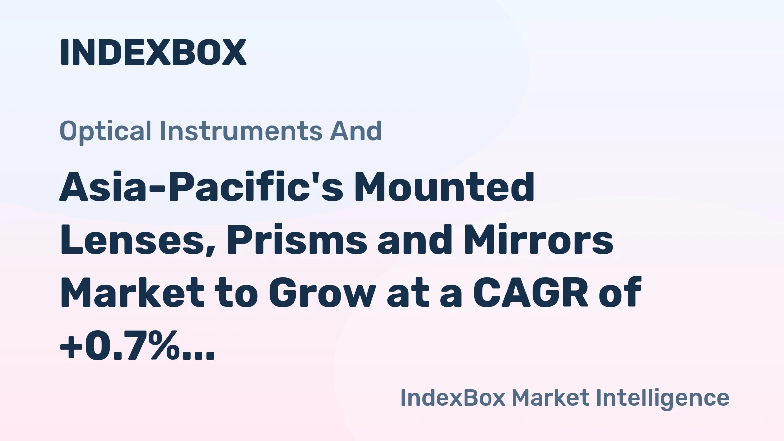 Asia-Pacific's Mounted Lenses, Prisms and Mirrors Market to Grow at a CAGR of +0.7% from 2024 to 2035