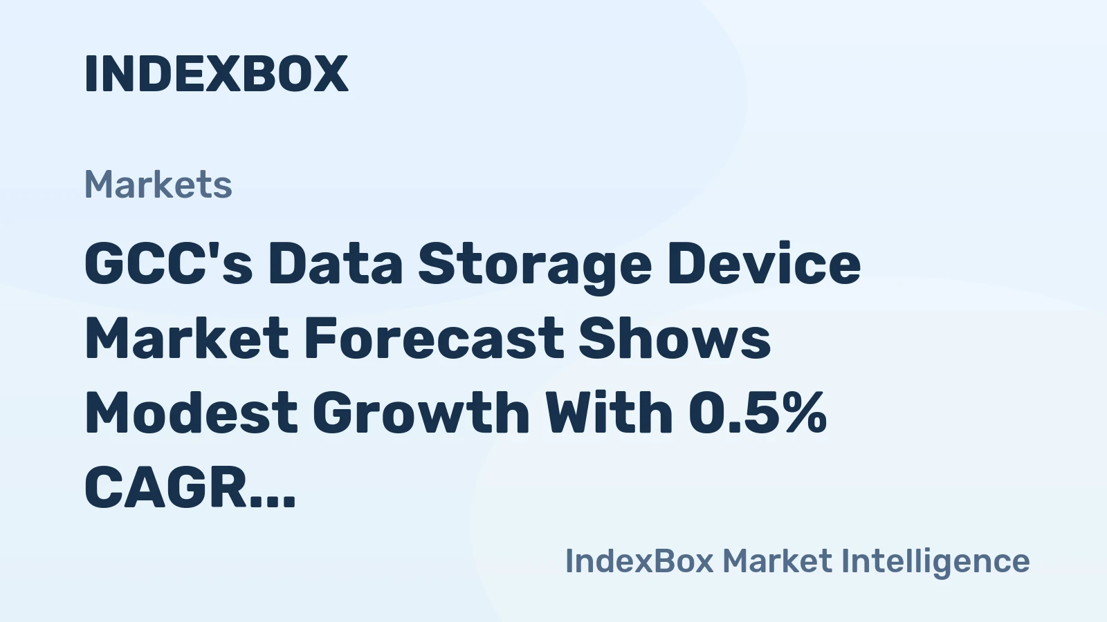GCC's Data Storage Device Market Forecast Shows Modest Growth With 0.5% CAGR