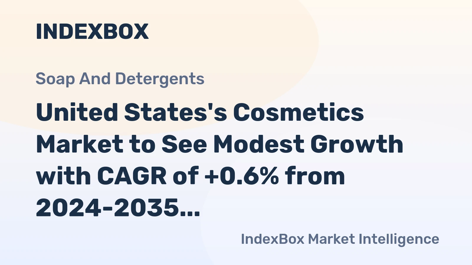 United States's Cosmetics Market to See Modest Growth with CAGR of +0.6% from 2024-2035