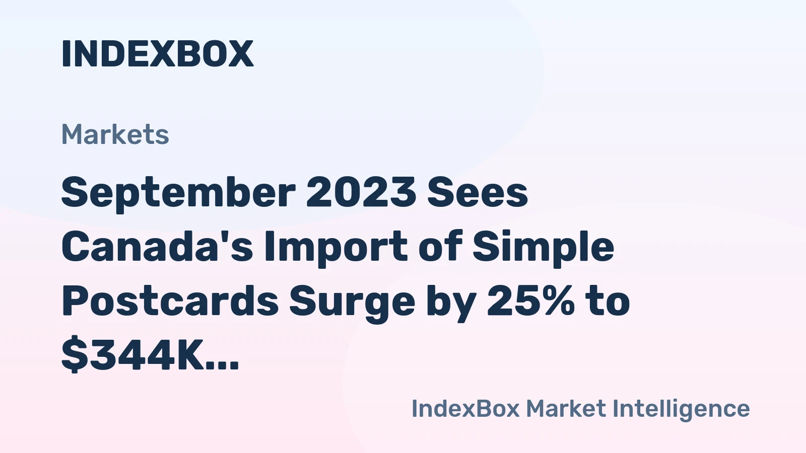 September 2023 Sees Canada's Import of Simple Postcards Surge by 25% to $344K