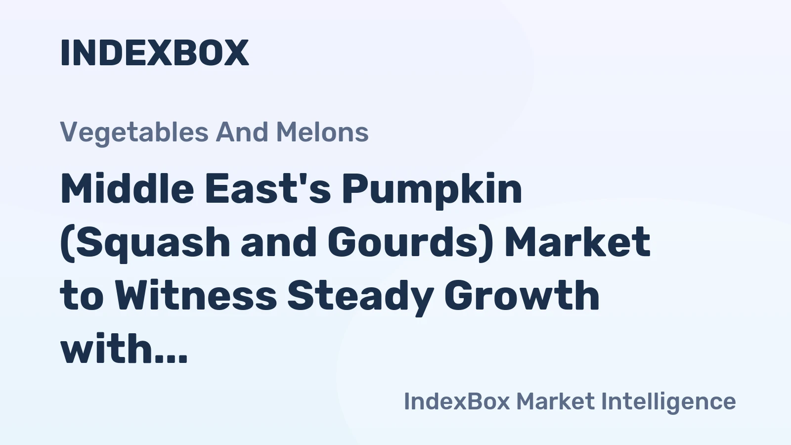 Middle East's Pumpkin (Squash and Gourds) Market to Witness Steady Growth with CAGR of +2.8% Reaching $1.4B by 2035