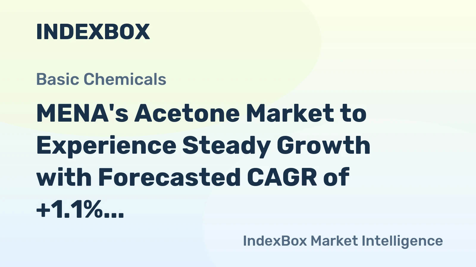 MENA's Acetone Market to Experience Steady Growth with Forecasted CAGR of +1.1% by 2035