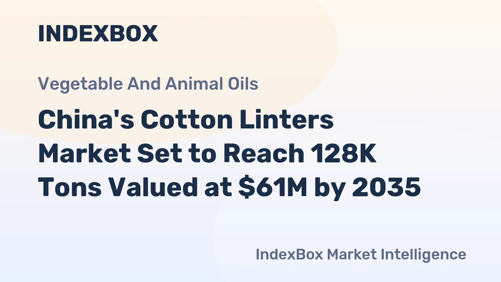 China's Cotton Linters Market Set to Reach 128K Tons Valued at $61M by 2035