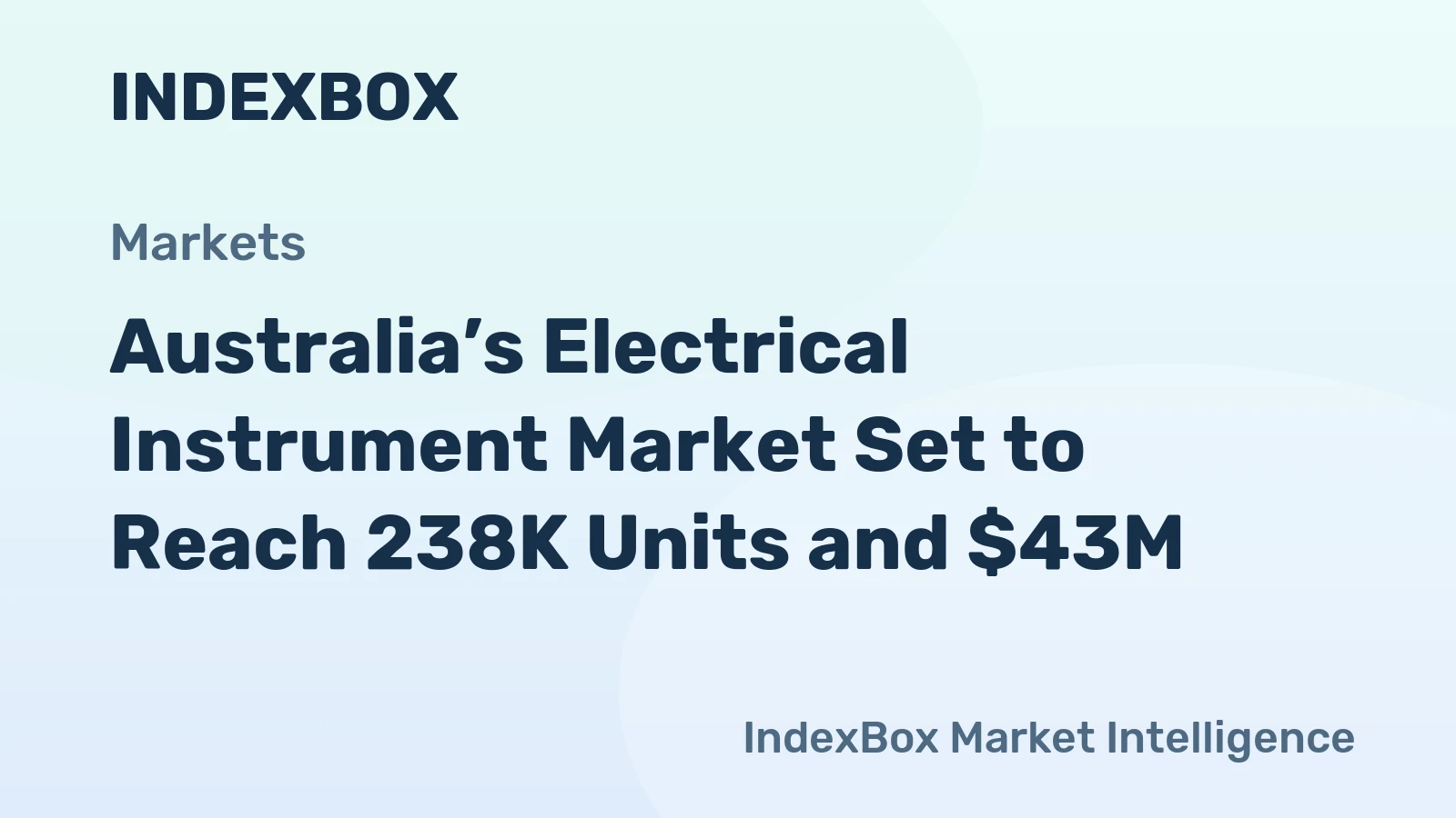 Australia’s Electrical Instrument Market Set to Reach 238K Units and $43M