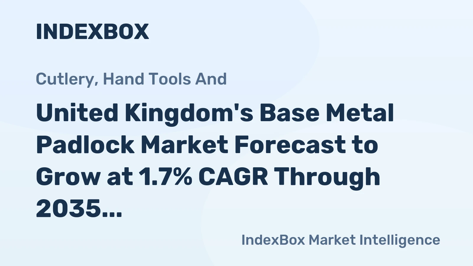 United Kingdom's Base Metal Padlock Market Forecast to Grow at 1.7% CAGR Through 2035