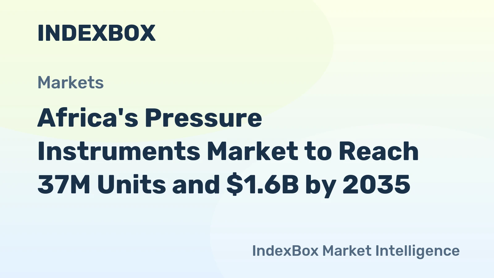 Africa's Pressure Instruments Market to Reach 37M Units and $1.6B by 2035