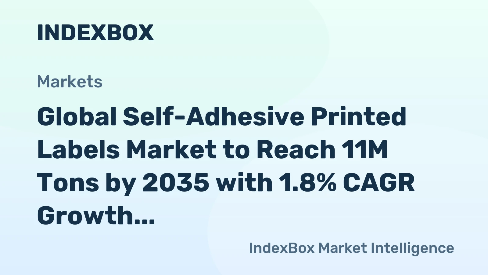 Global Self-Adhesive Printed Labels Market to Reach 11M Tons by 2035 with 1.8% CAGR Growth