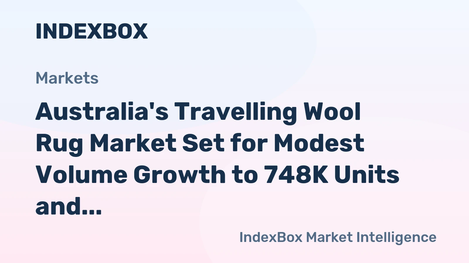 Australia's Travelling Wool Rug Market Set for Modest Volume Growth to 748K Units and Value Increase to $14M