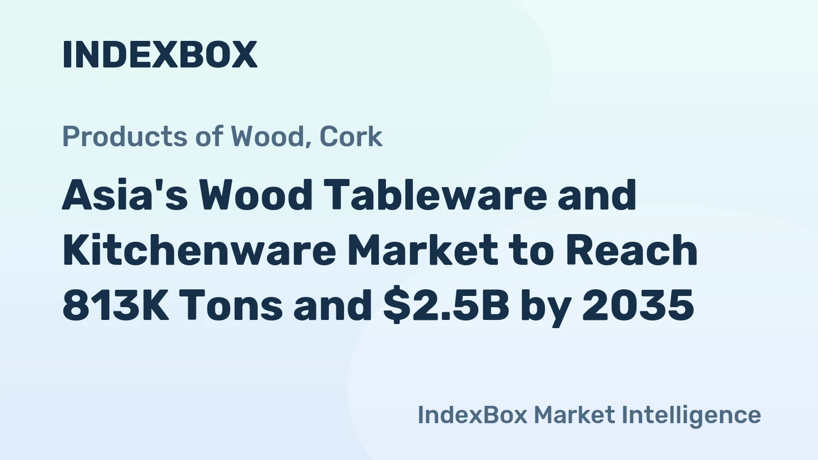 Asia's Wood Tableware and Kitchenware Market to Reach 813K Tons and $2.5B by 2035