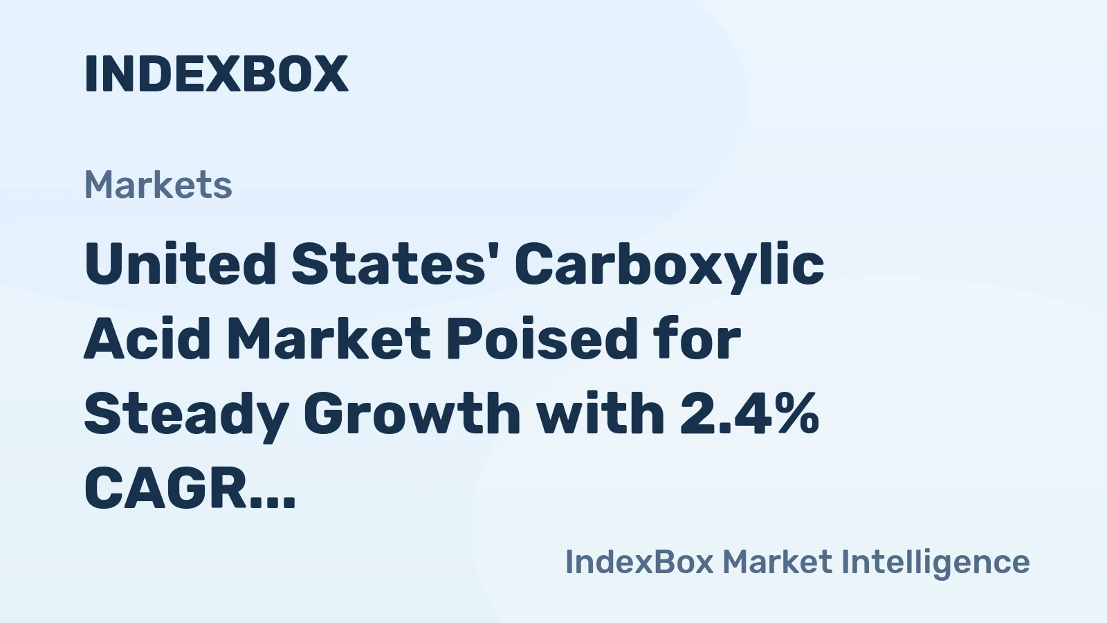 United States' Carboxylic Acid Market Poised for Steady Growth with 2.4% CAGR Through 2035